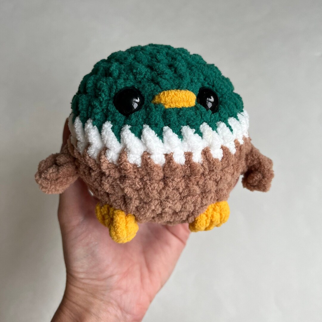 Mallard Duck Amigurumi Stuffie, Plush Duck, Cute Duck Plushie, Duck ...