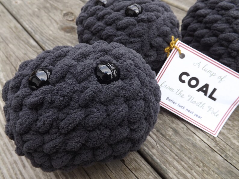 Lump of Coal Cuddler Plush Coal for Christmas Stuffed Coal | Etsy