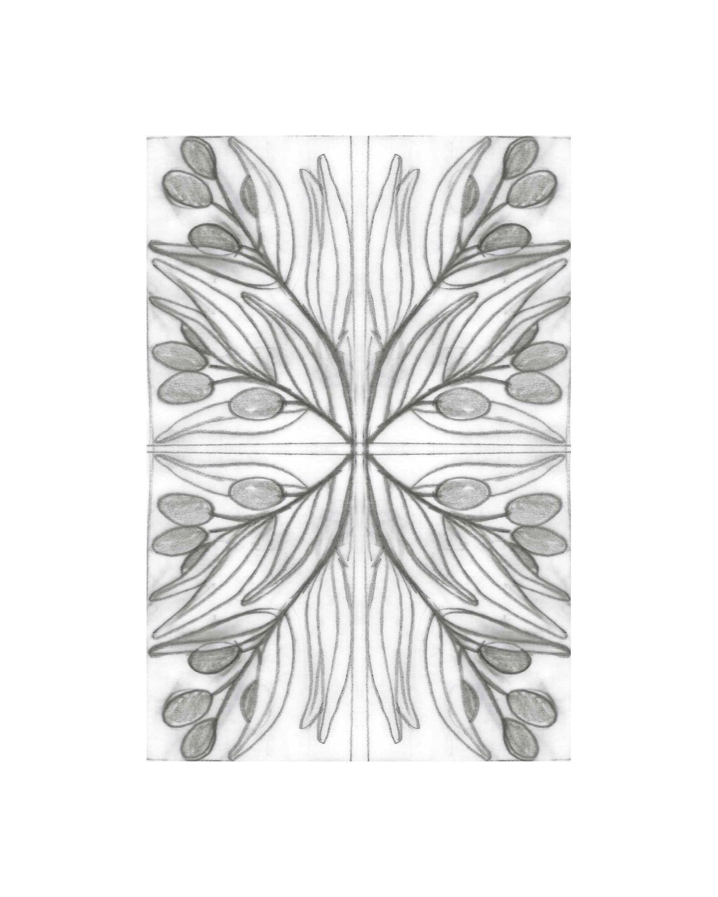 Botanical Linocut -vintage Flower Pattern Nº7 - Gold & White - Lino ...