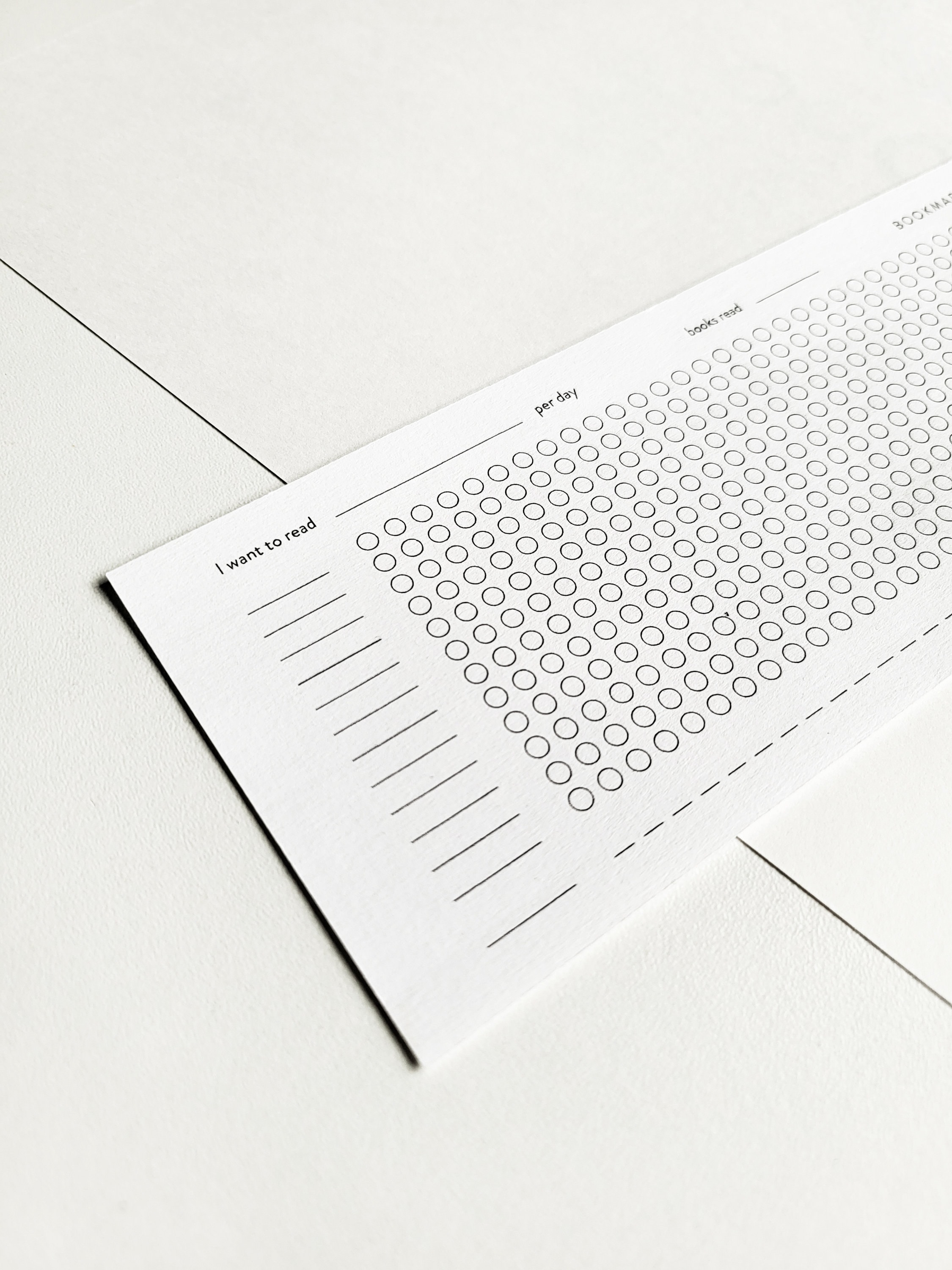 Minimalist Daily Reading Habit Tracker Bookmark - Etsy