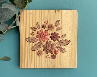 Embroidery on Wood | Etsy