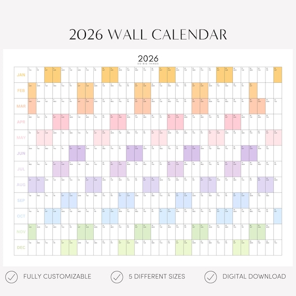 2026 Big Ass Calendar - Etsy