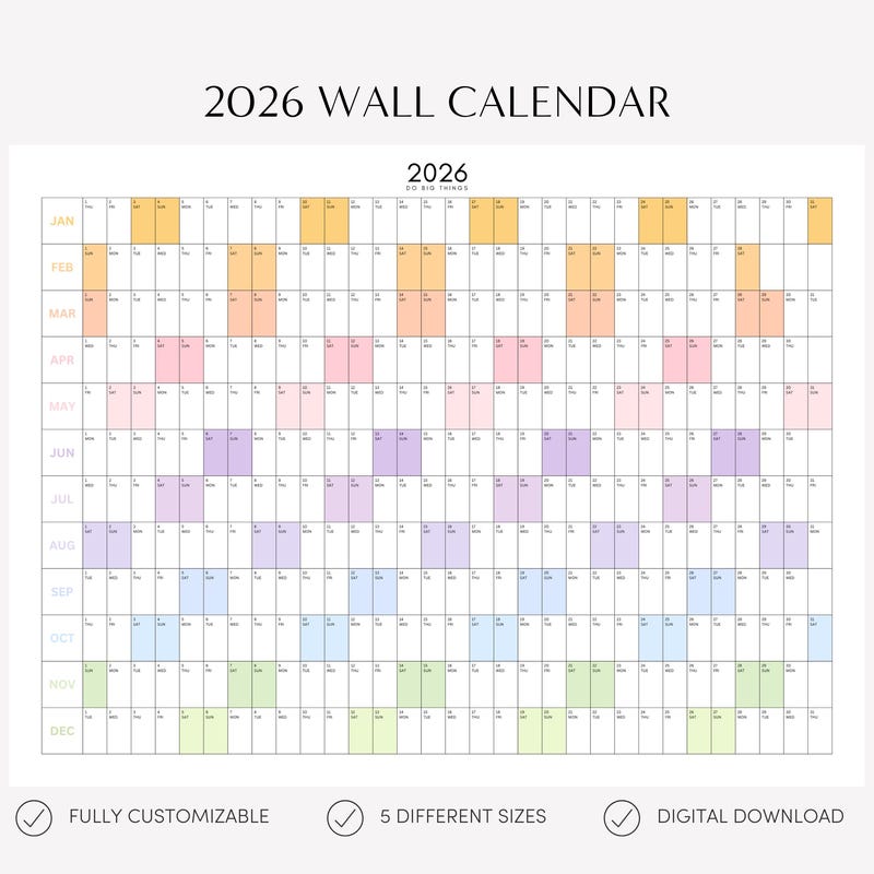 Large Calendar to Write On - Etsy