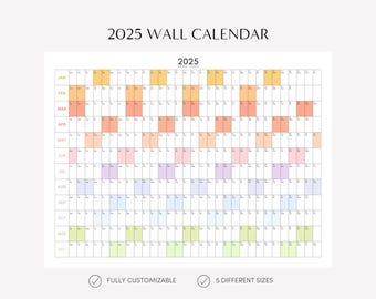 Wall Calendar 2025, Large Wall Calendar 2025, Office Wall Calendar ...
