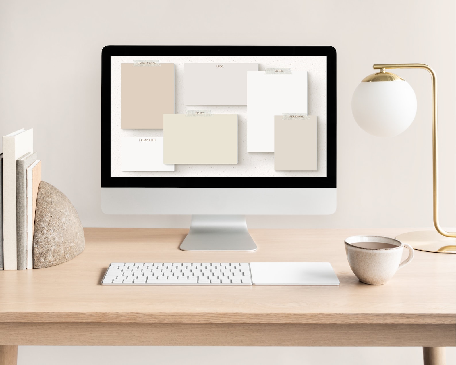 Customizable Desktop Wallpaper Organizer | Neutral - Etsy