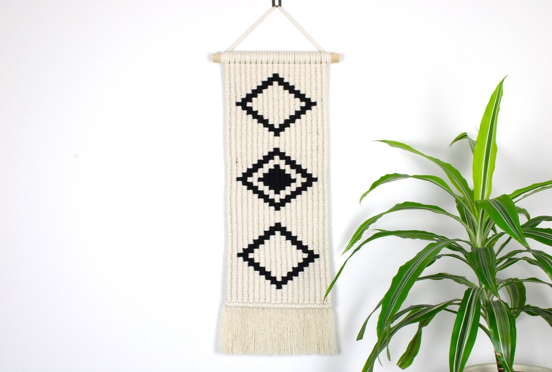 Diamond Macrame Wall Hanging, Contemporary Macrame Tapestry - Etsy