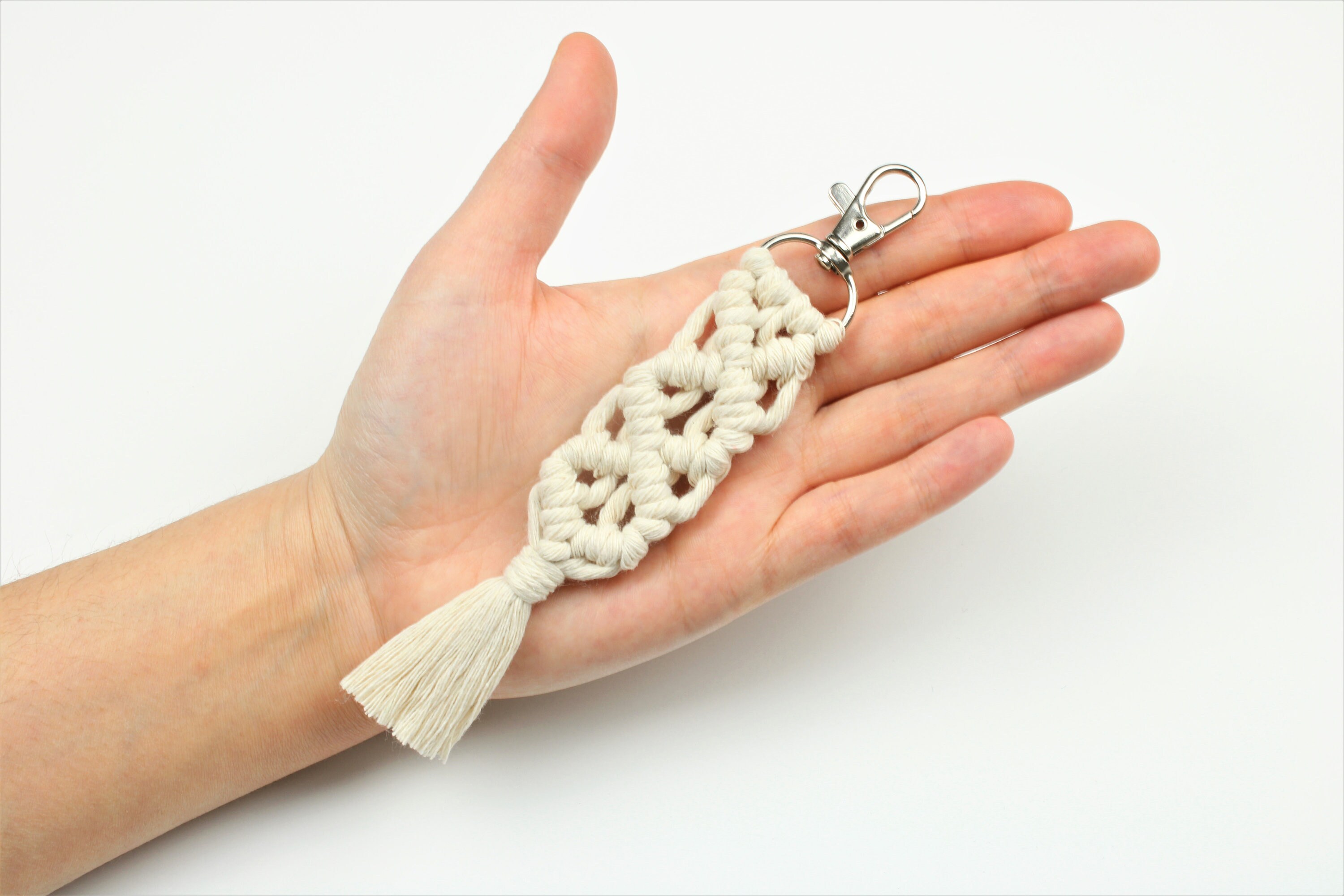 Macrame Keychain Macrame Bag Charm - Etsy