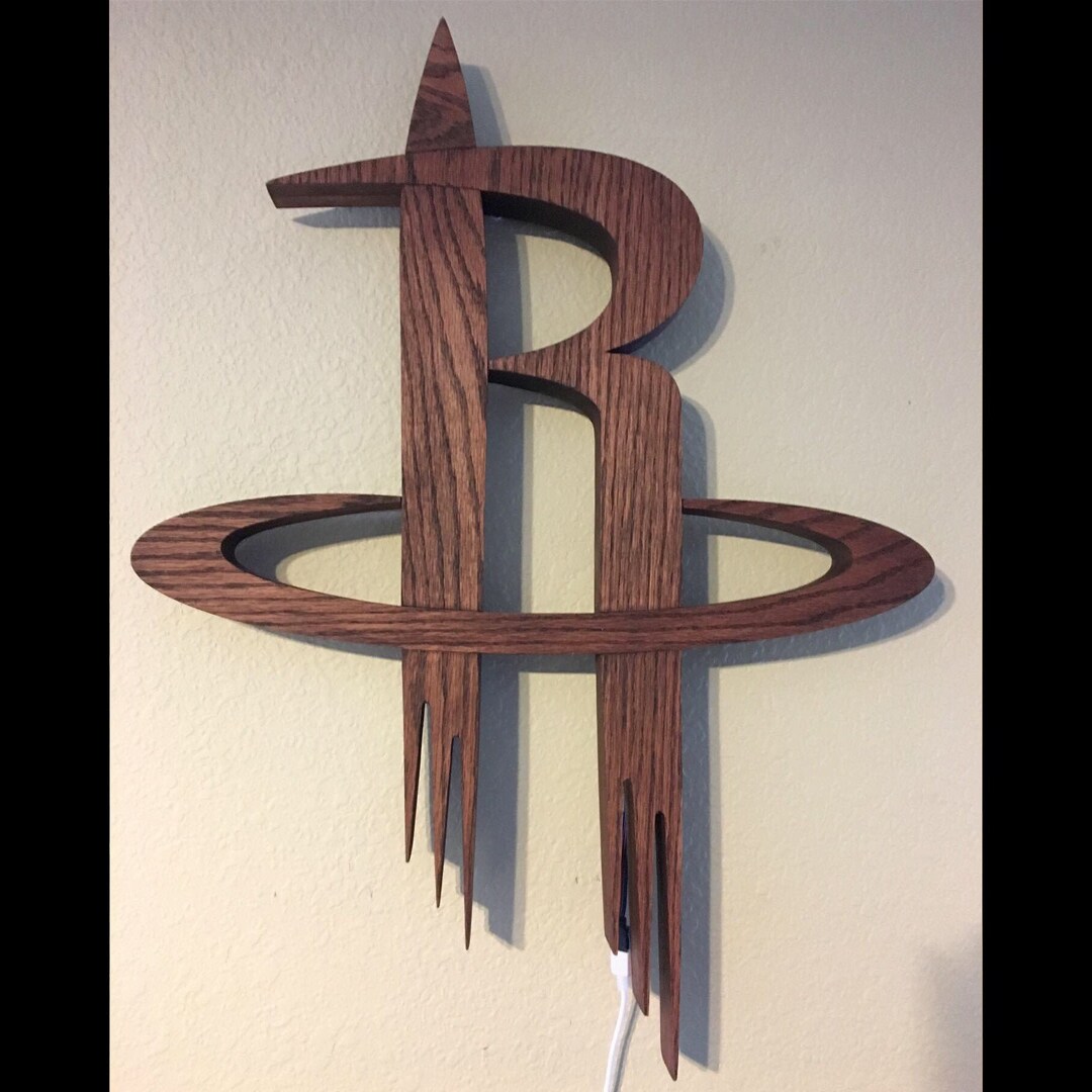 Houston Rockets Logo/symbol With LED Backlight - Etsy