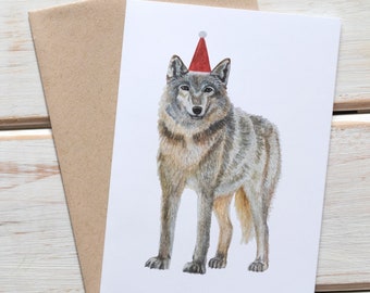 Christmas Cards Wolf - Etsy