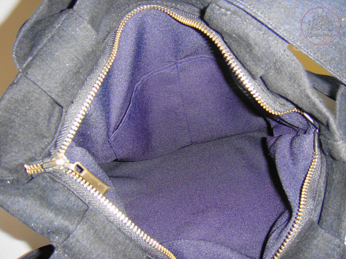 Denim Bag With Embroidered Girl, Designer Bag, Shopping Bag ...