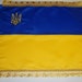 Ukrainian National Flag Made of Satin With an Embroidered Small Gold ...