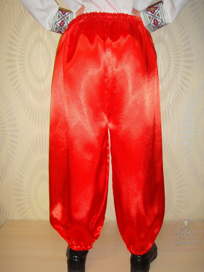 Ukrainian Red Sharovary for Boys. Cossack Style Pants for Children. - Etsy
