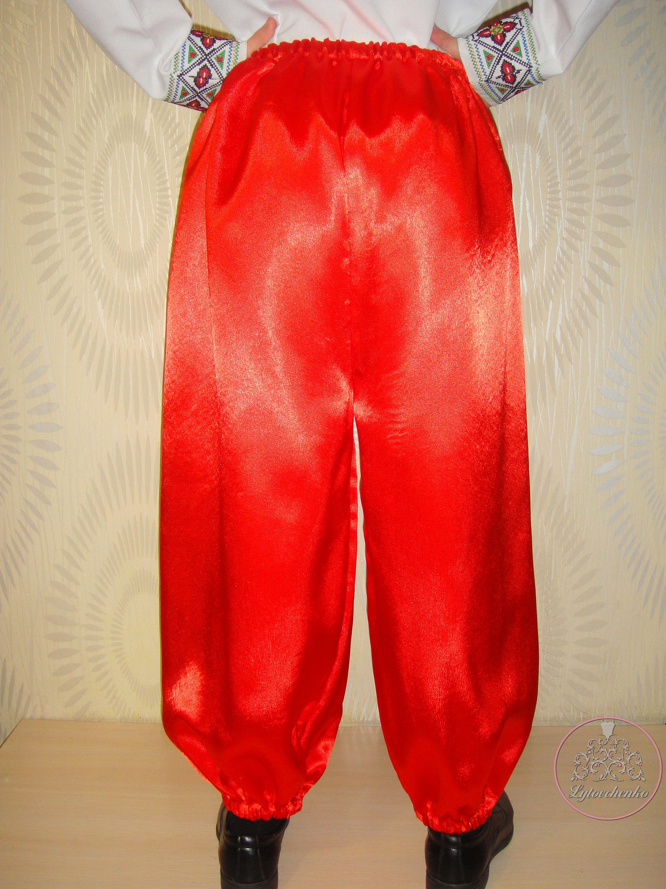 Ukrainian Red Sharovary for Boys. Cossack Style Pants for - Etsy