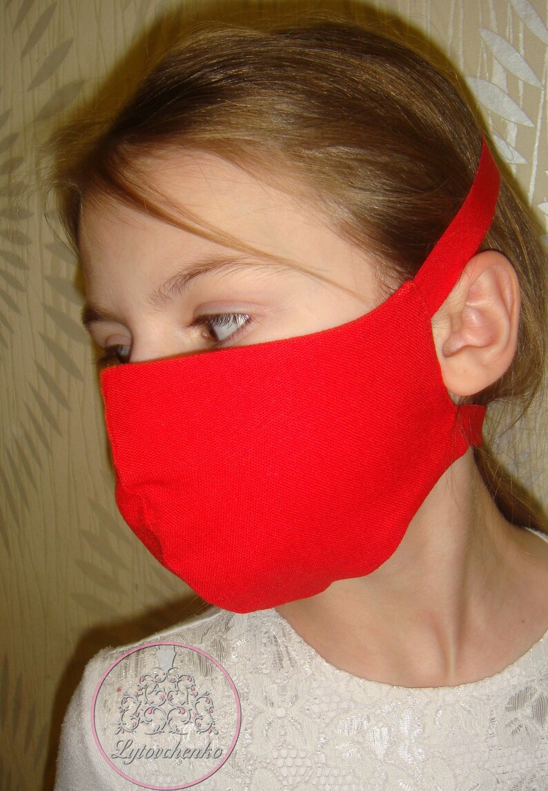 Linen Red Face Mask With Embroidered Folk Ukrainian Cross Pattern for a ...