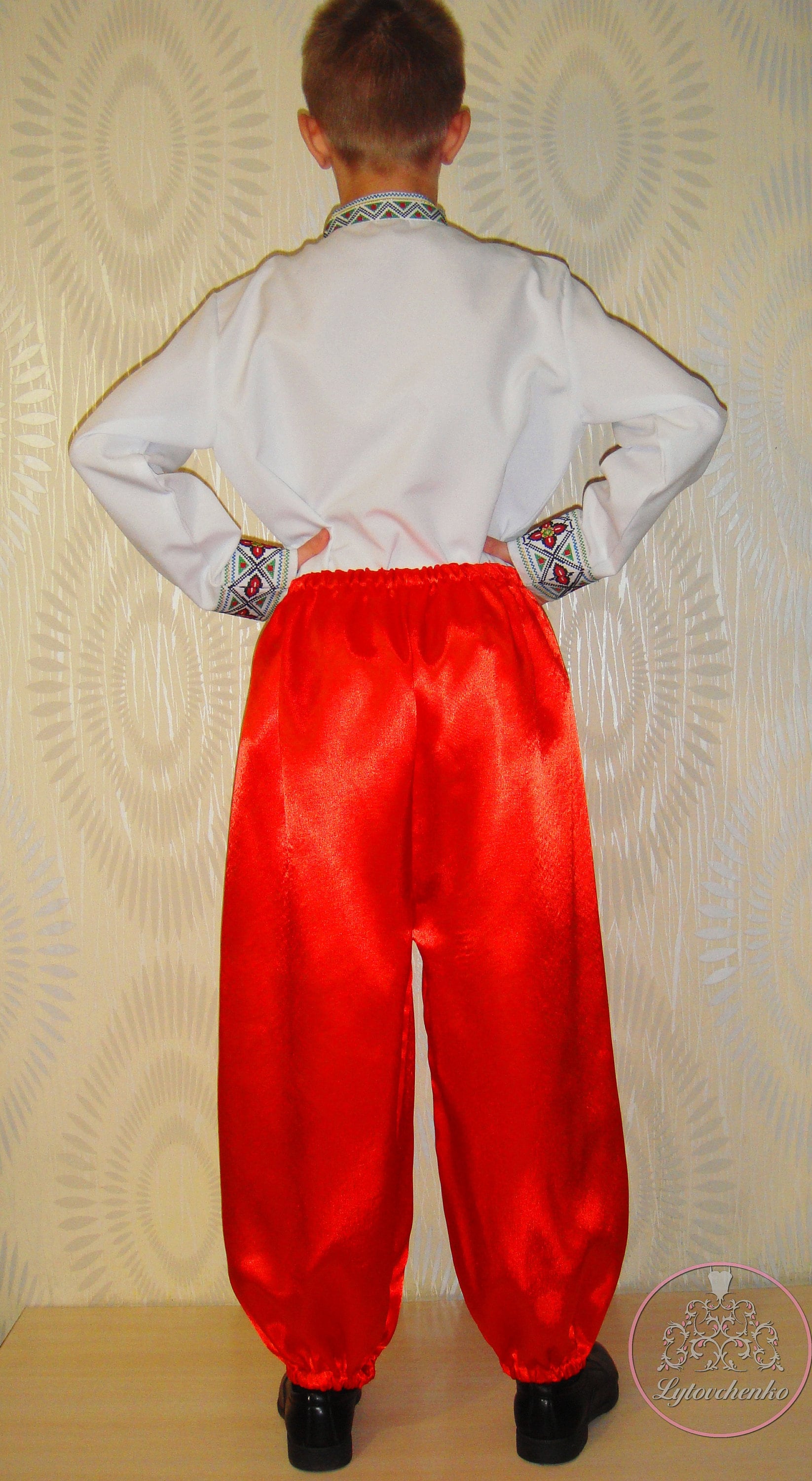 Ukrainian Red Sharovary for Boys. Cossack Style Pants for - Etsy
