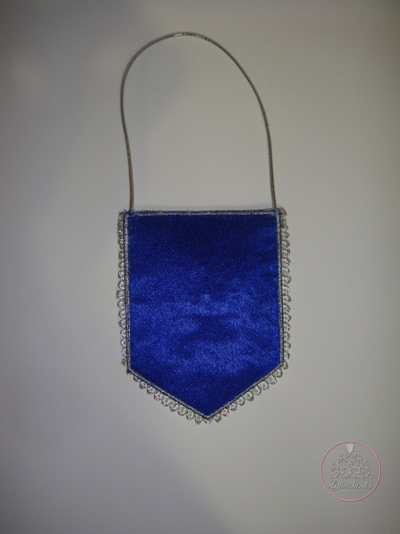 Ukrainian Embroidered Souvenir Pennant With Tryzub. Patriotic - Etsy