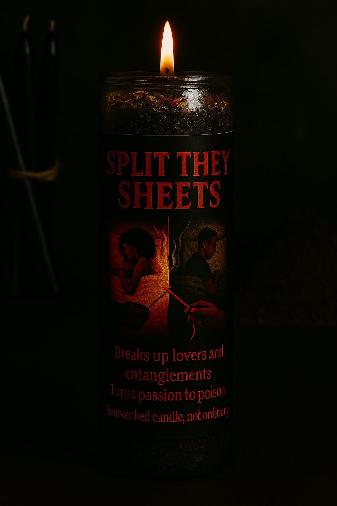 Split They Sheets Candle | Separate Lovers | End Toxic Ties | Rootwork ...