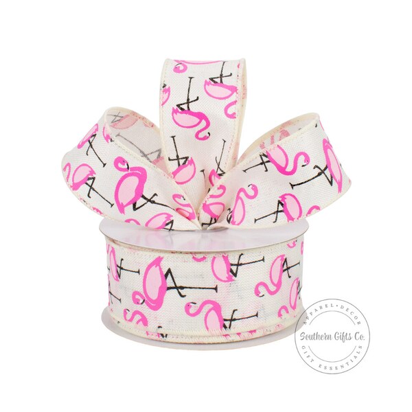 Flamingo Ribbon Wired - Etsy