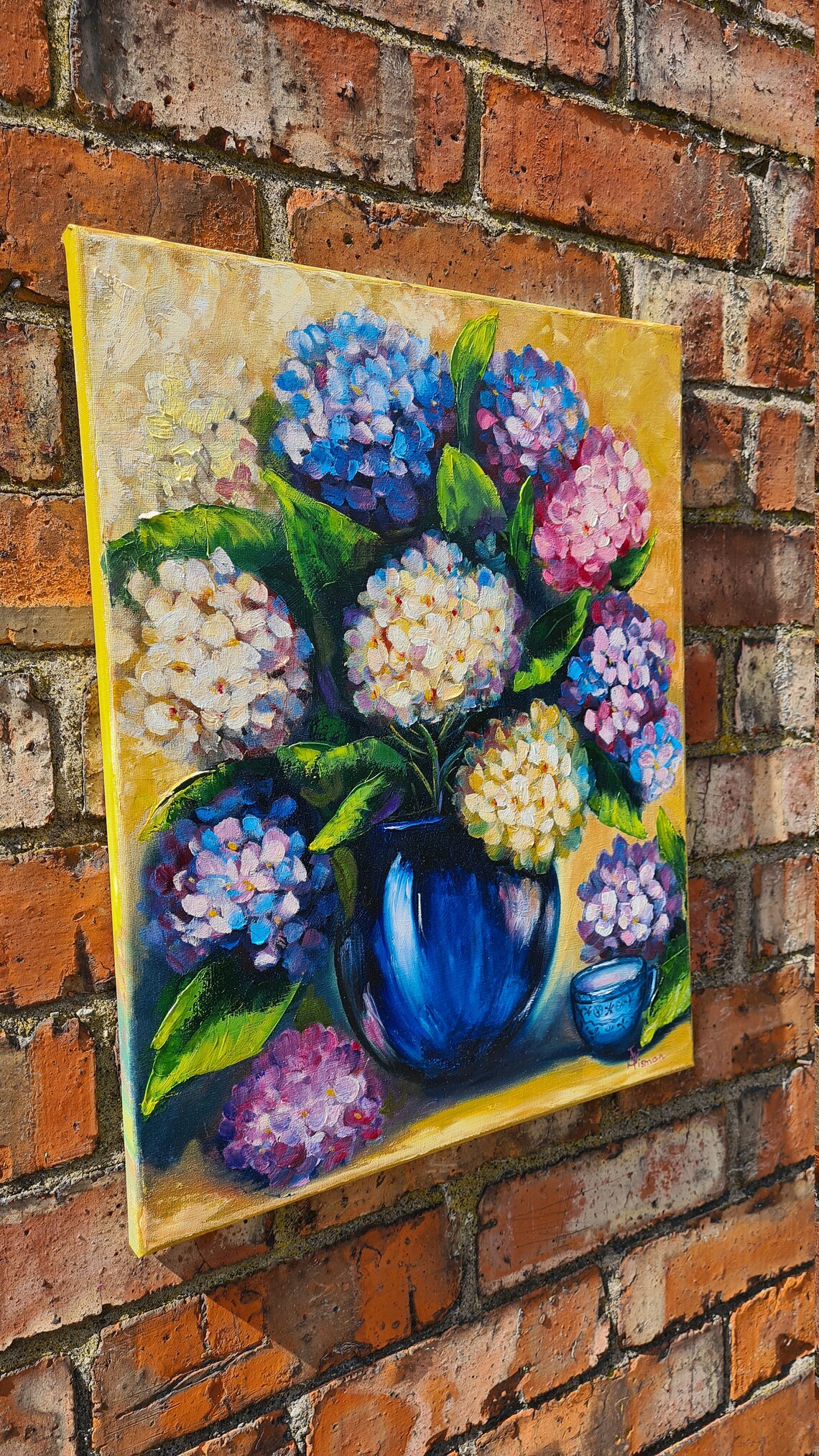 Hydrangeas Original Custom Oil Painting on Canvas 50cm X40 Cm - Etsy UK