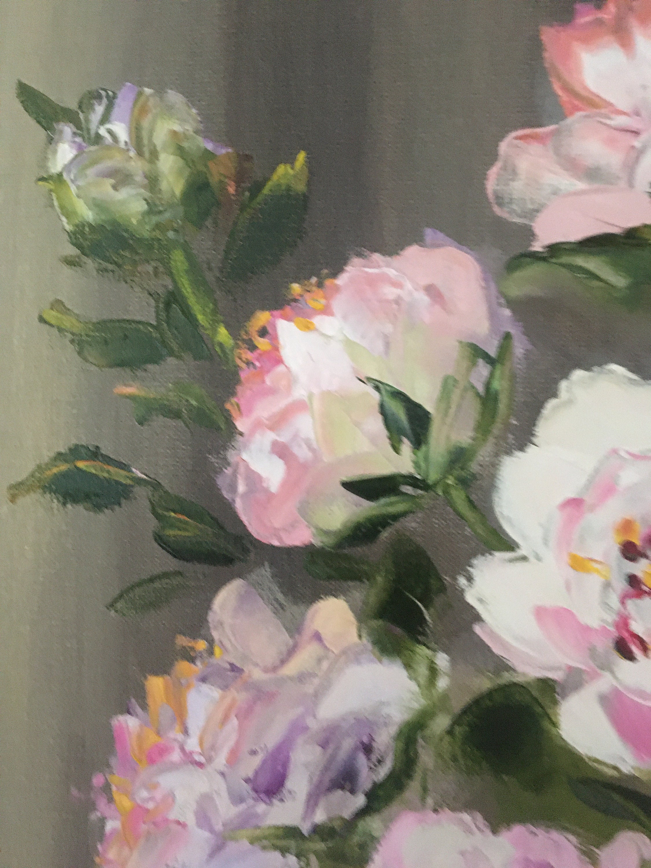 Wild Roses Original Oil Painting on Canvas 50cmx40cm, Wild Pink Roses ...