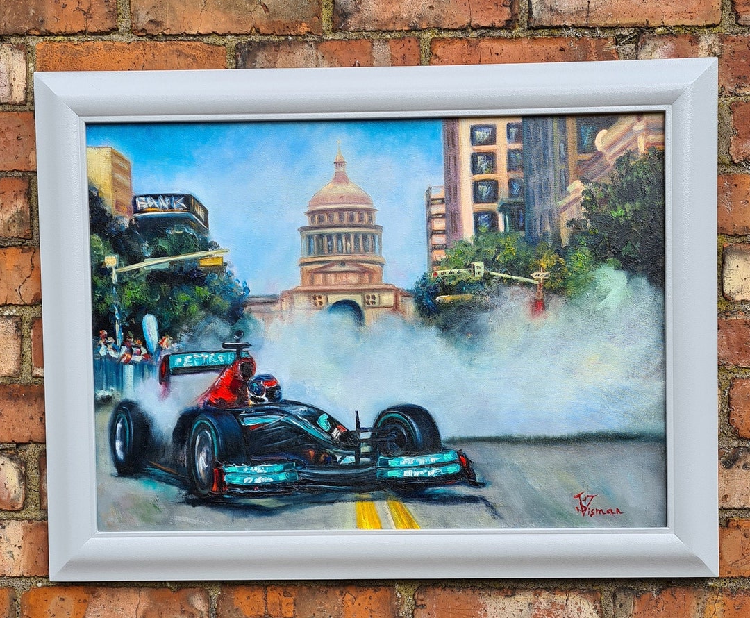 Racing Car Custom Original Oil Painting ,mercedes AMG Petronas Formula ...