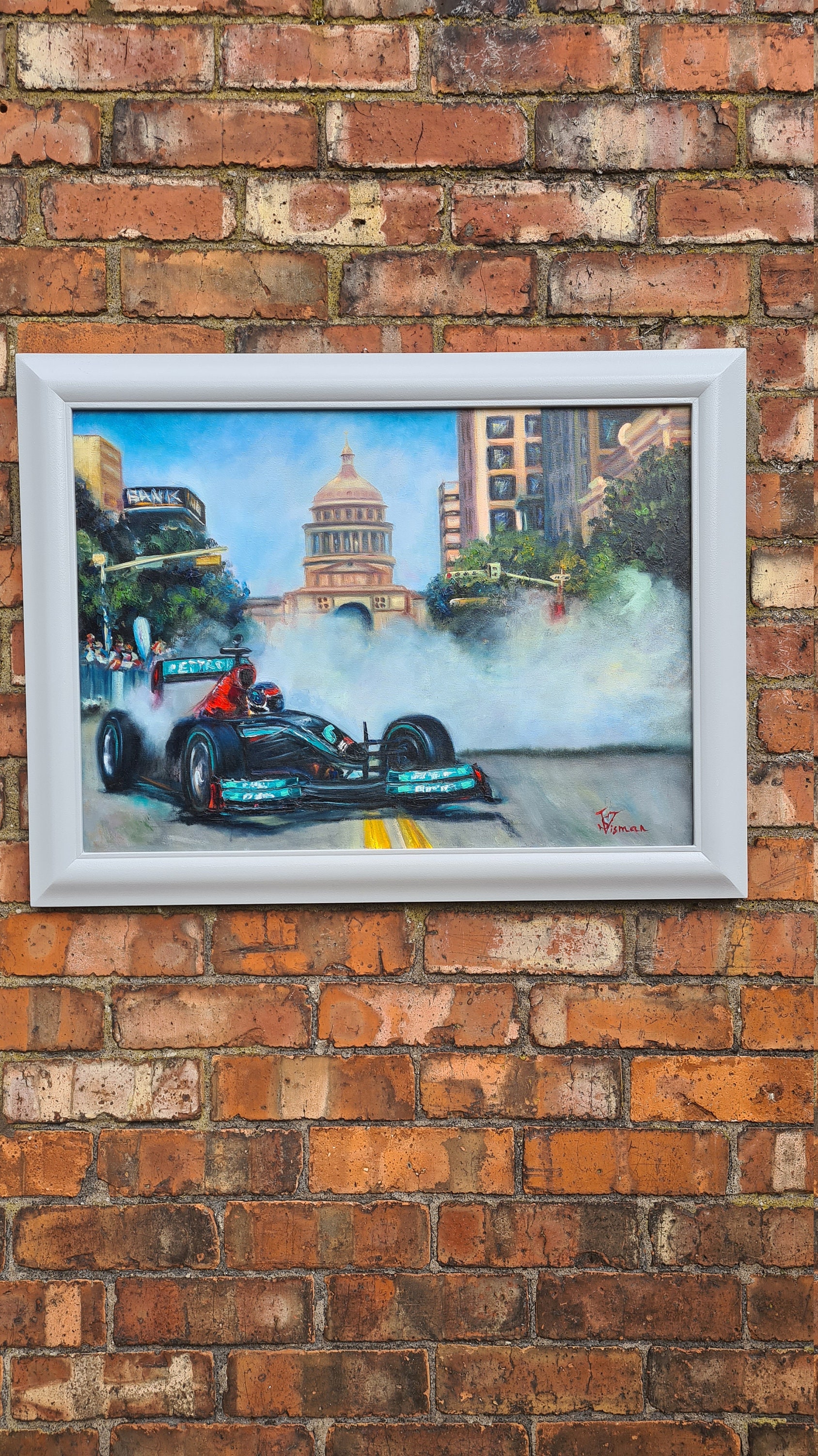 Racing Car Custom Original Oil Painting ,mercedes AMG Petronas Formula ...