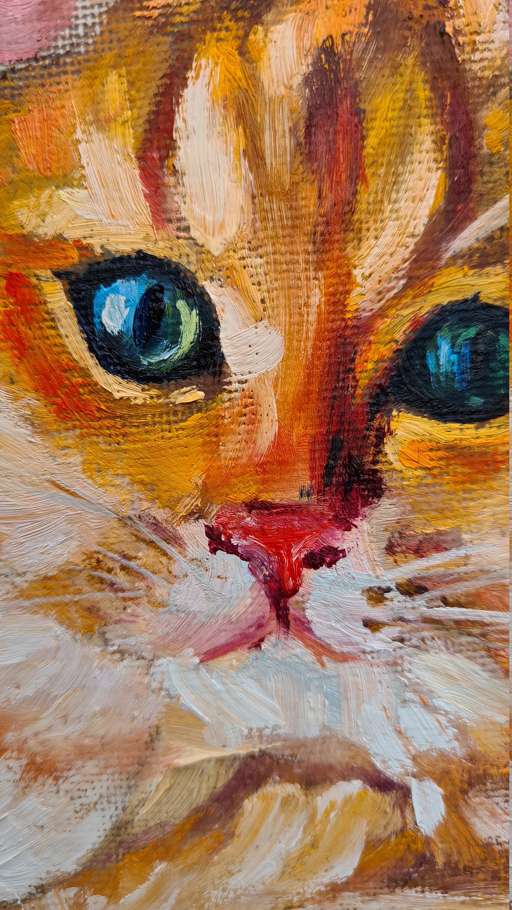 Ginger Cat Oil Painting original Art Ginger Pet Artwork - Etsy