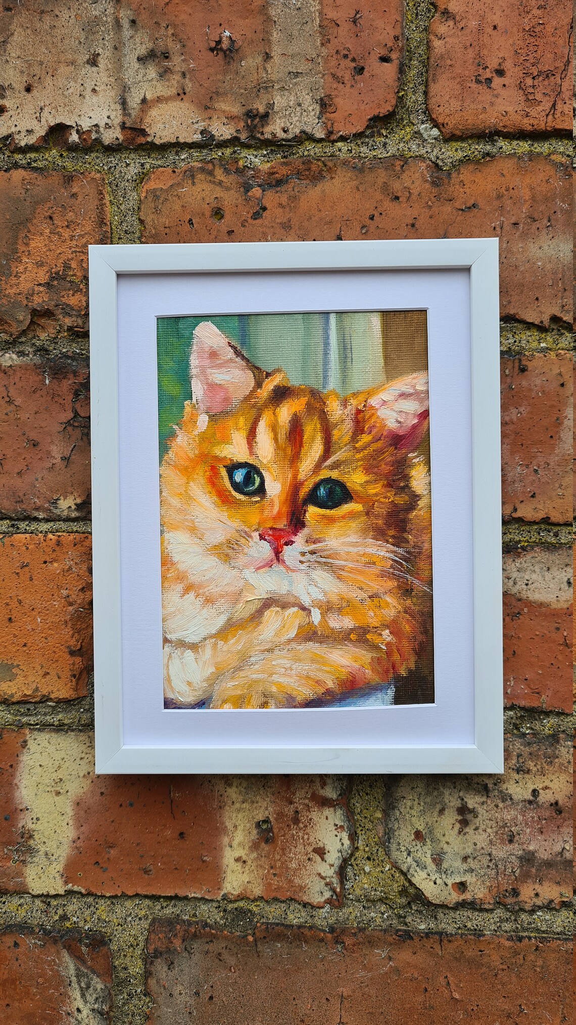 Ginger Cat Oil Painting original Art Ginger Pet Artwork - Etsy