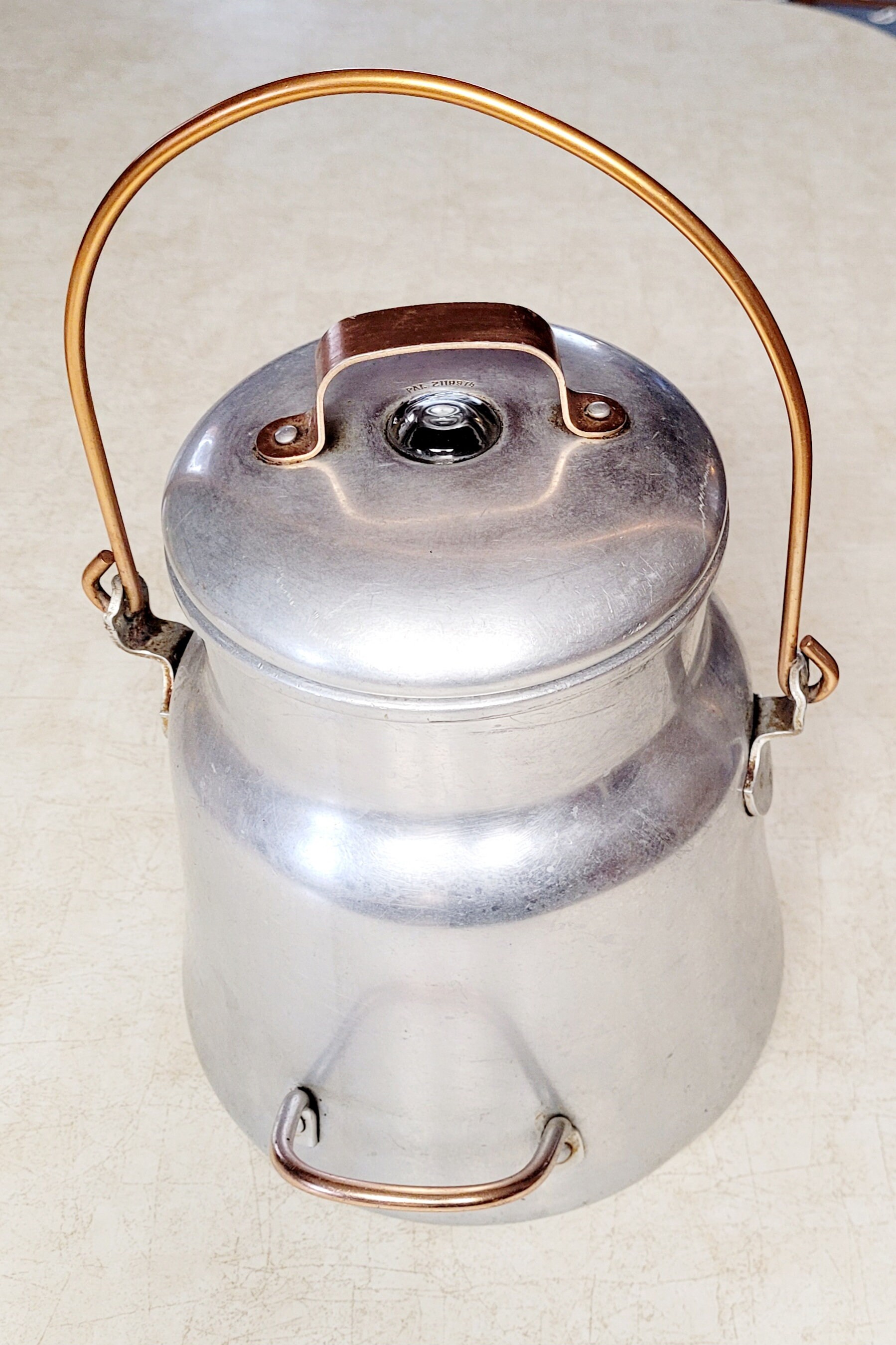 Vintage Wear-ever Aluminum Coffee Percolator Pot 3116, Copper Handles ...