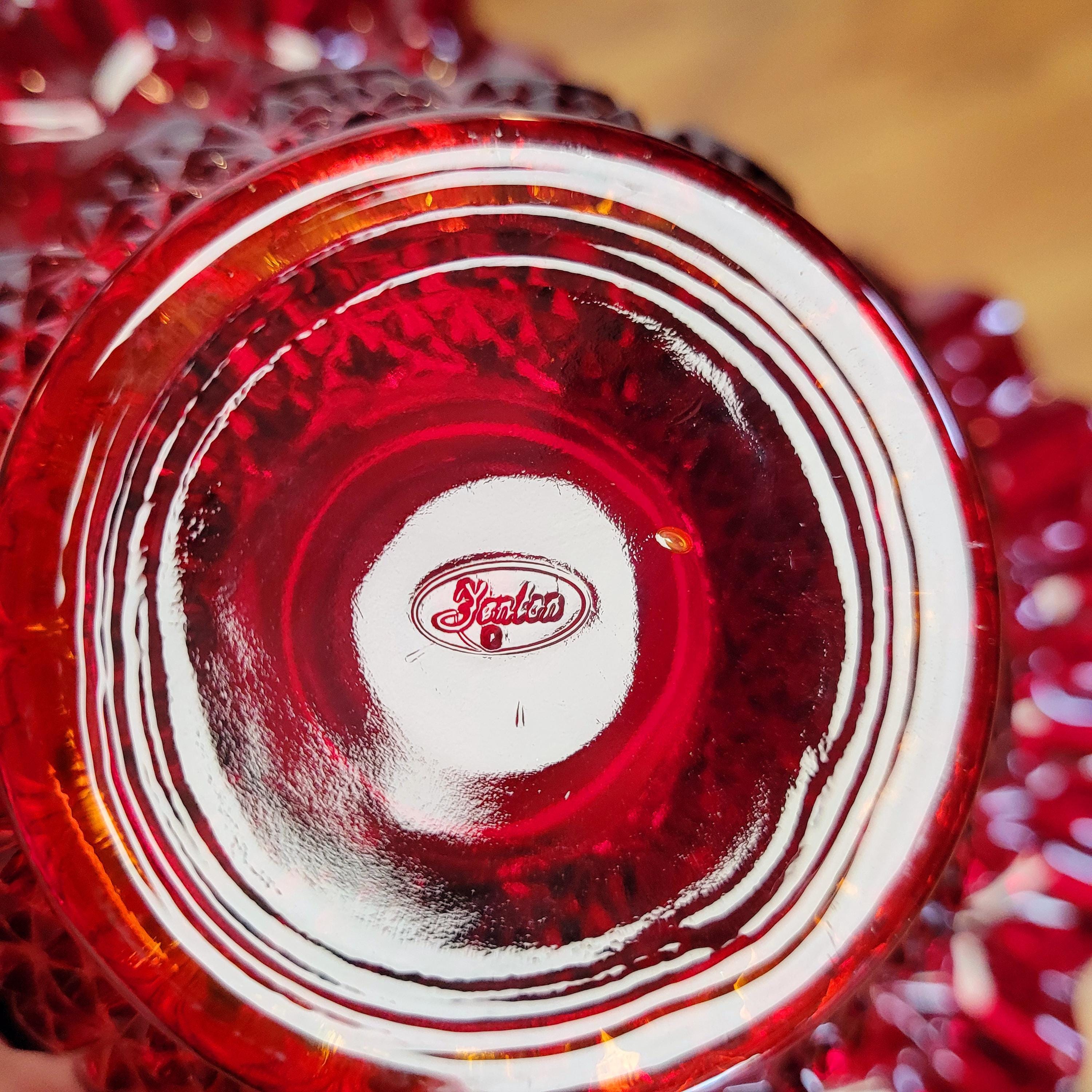 RARE Fenton Glass Basket in Ruby Red - Etsy