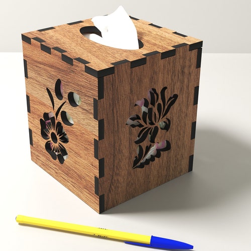 Tissue Box Cover SVG Ai Laser Cut Files INSTANT DOWNLOAD | Etsy