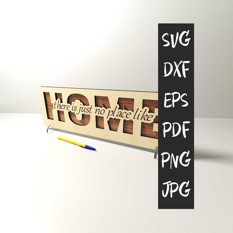 Home sign cnc cutter eps svg files Glowforge decor laser cut | Etsy