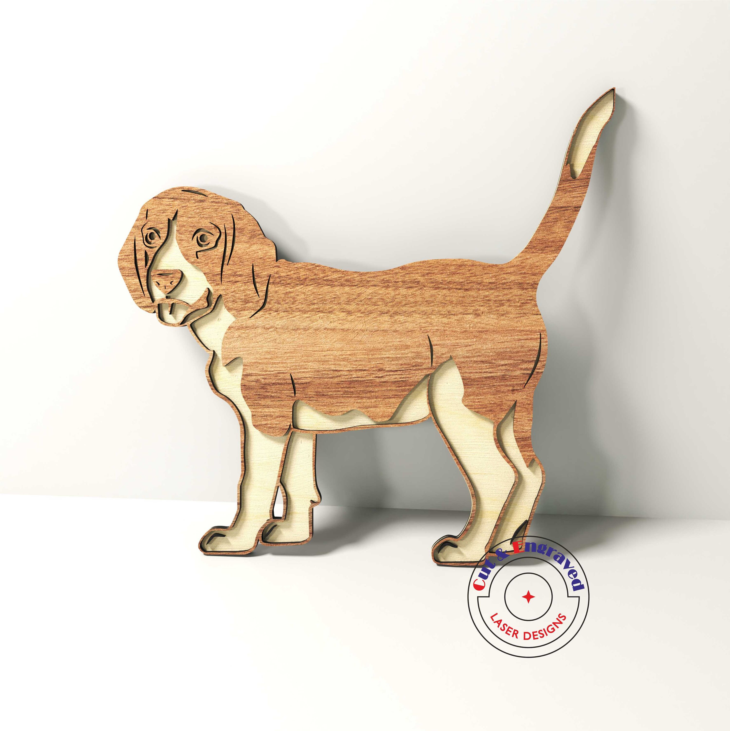 Beagle dog layered cut file. Svg dxf vector files for cnc | Etsy