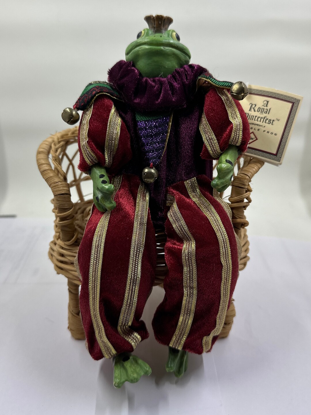 Vintage Russ Berrie A Royal Winterfest Jester Frog Jester Frog Prince ...