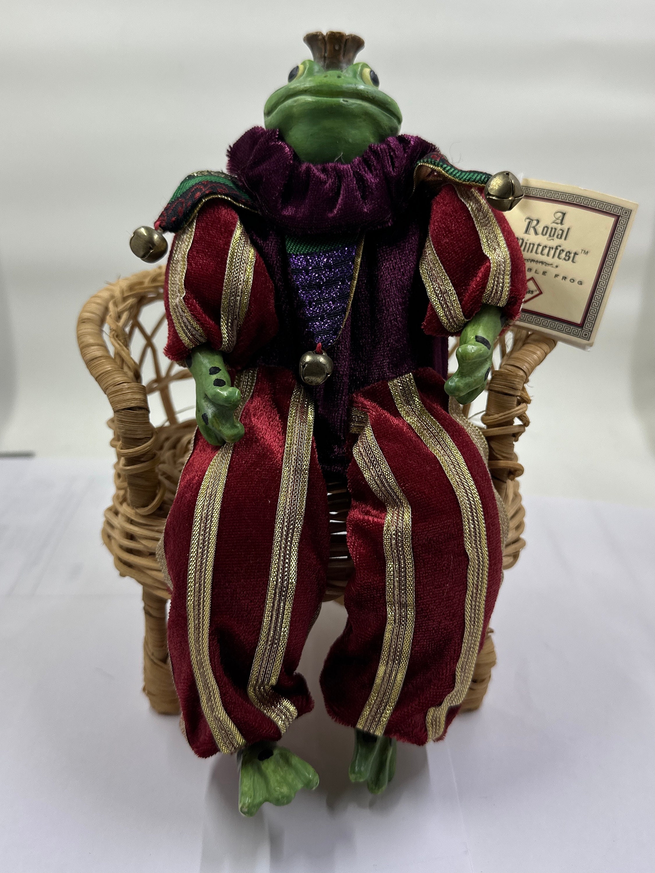 Vintage Russ Berrie A Royal Winterfest Jester Frog Jester Frog Prince ...