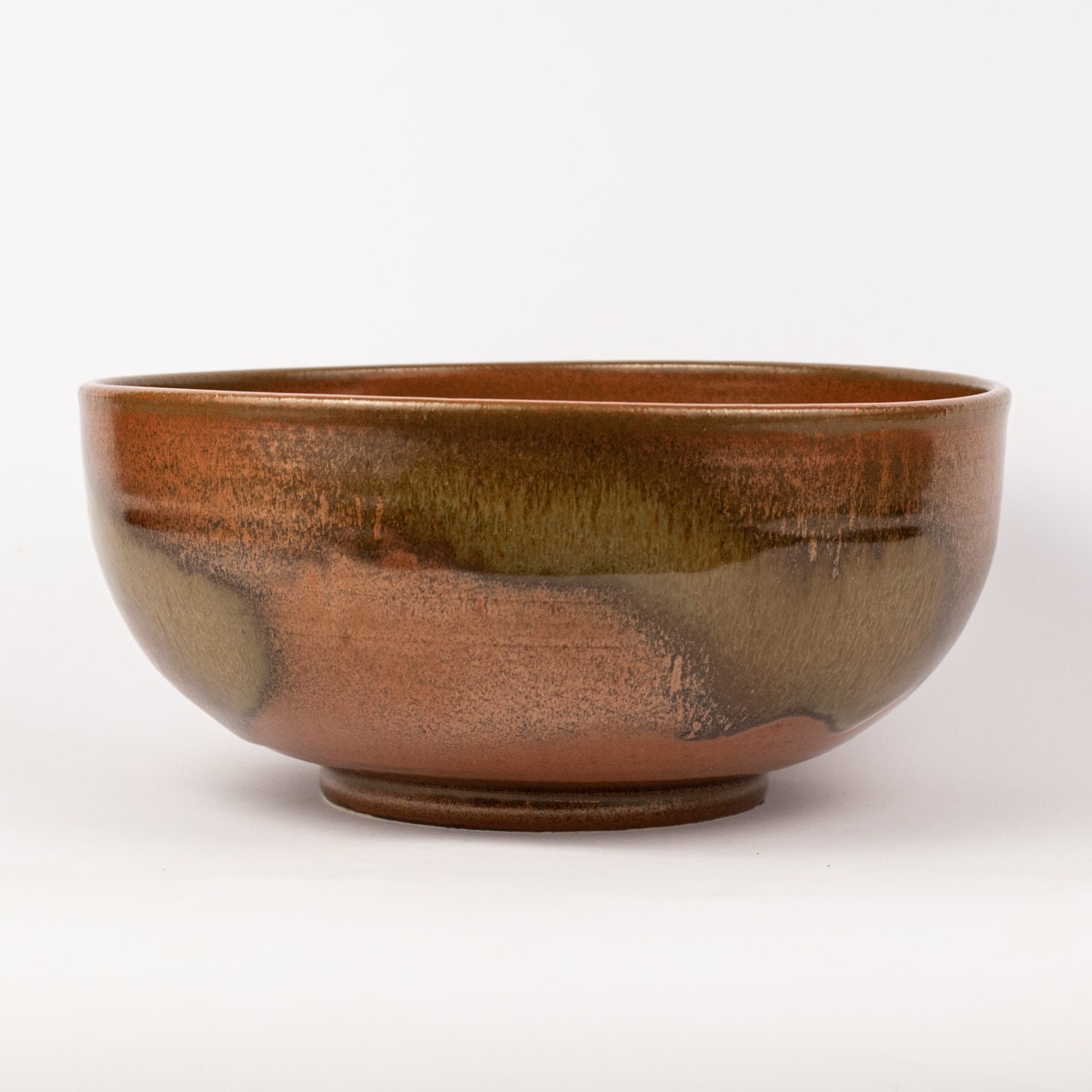 Stoneware Mixing Bowl, Ceramic Bowl, Red Color Bowl, Modern Pottery ...