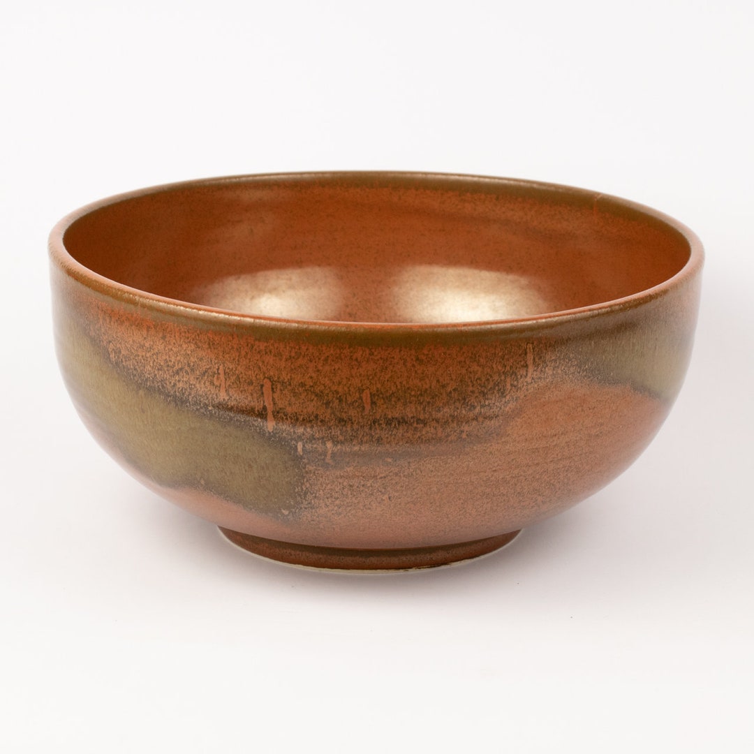 Stoneware Mixing Bowl, Ceramic Bowl, Red Color Bowl, Modern Pottery ...