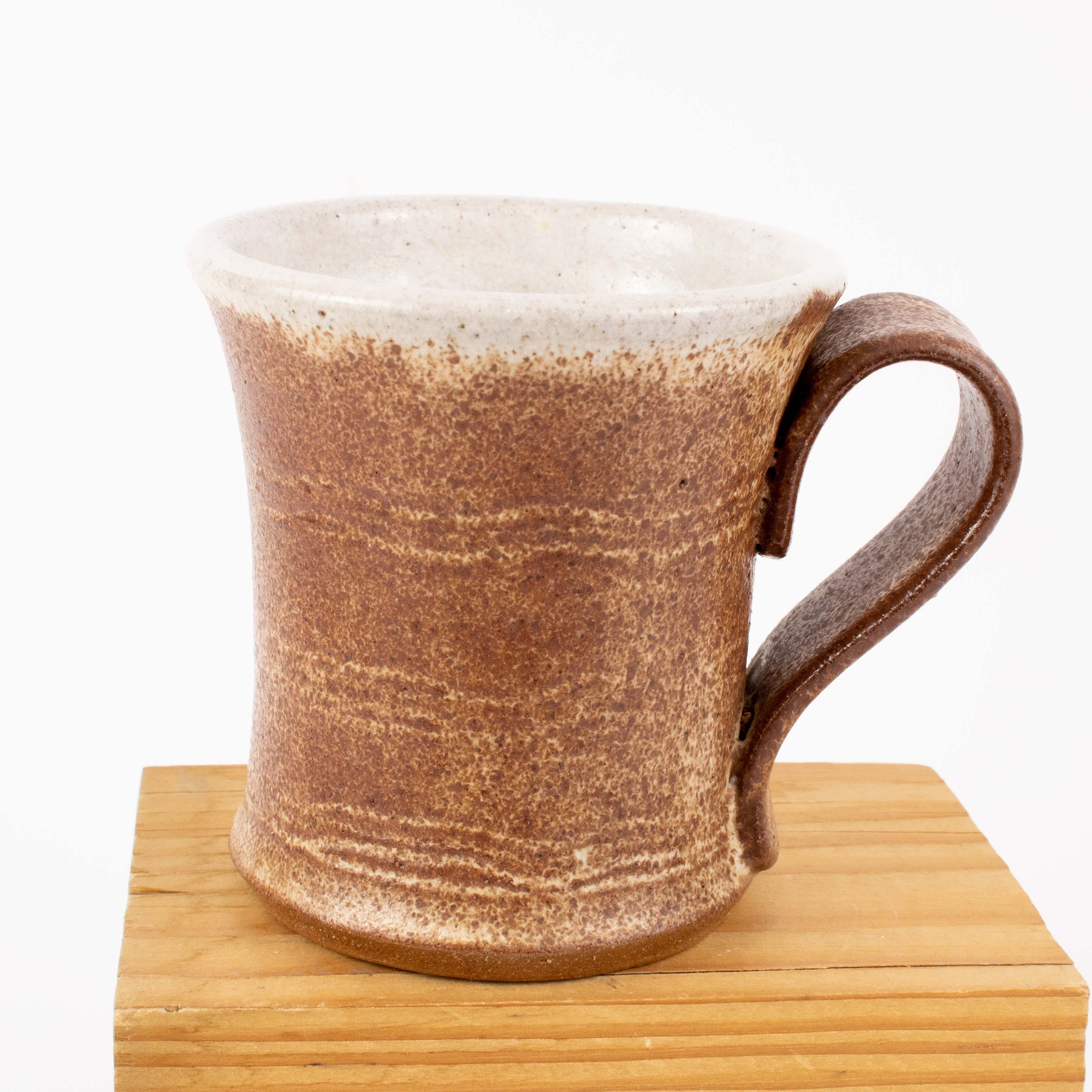 Fat Thin Handle Mug With Red Stoneware Tea Cup Cold Beverage - Etsy