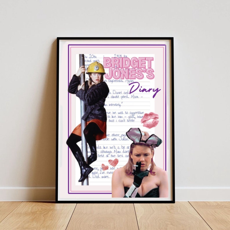 Aesthetic Bridget Jones Movie Poster, Wall Art Print Film Poster, Rom ...