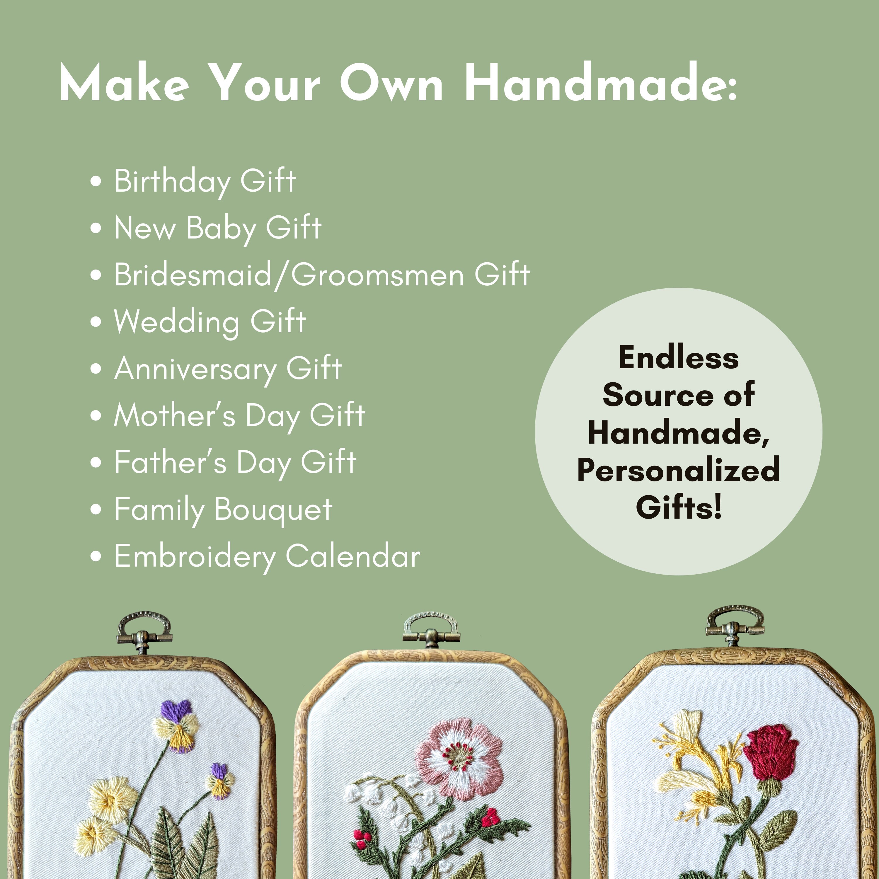 Birth Flower Embroidery Pattern Bundle Digital Pattern PDF Beginner ...