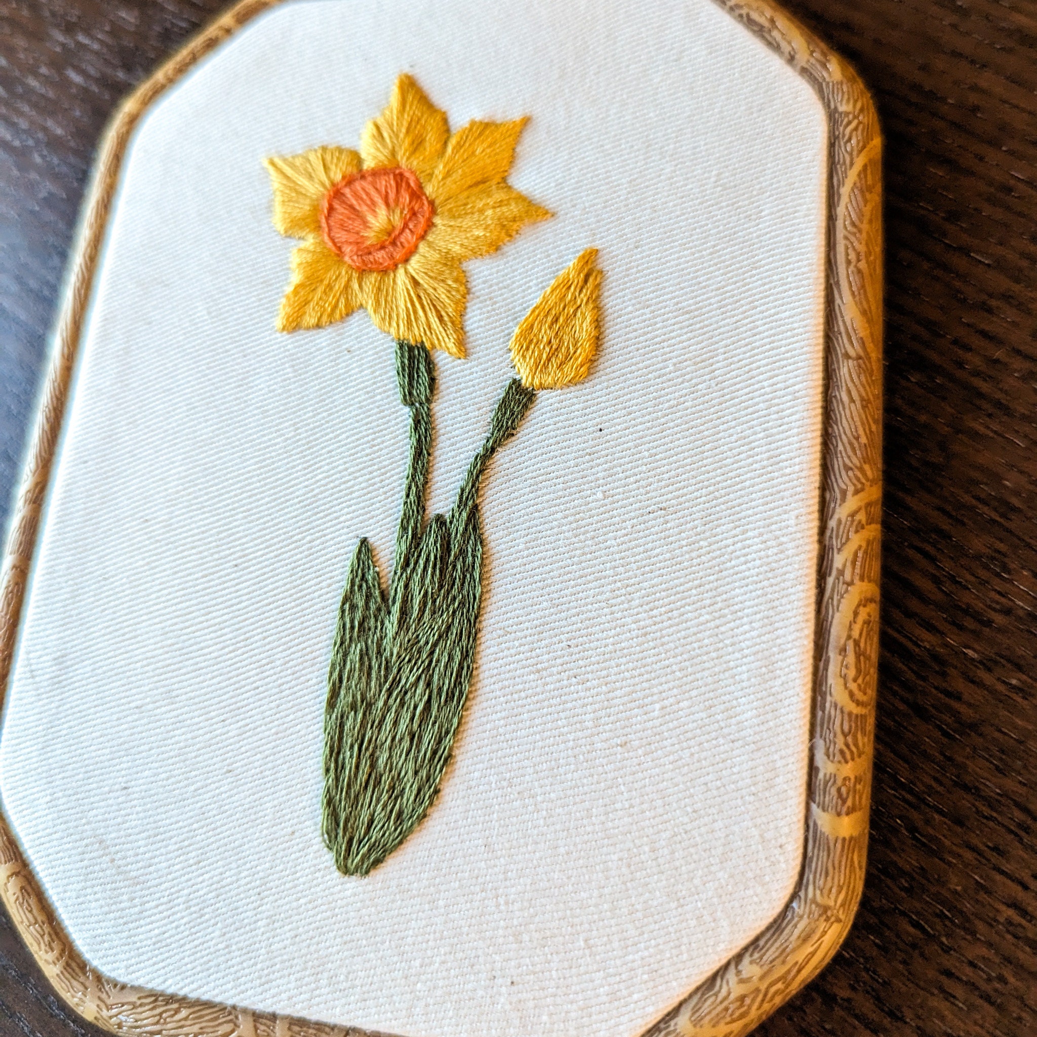 March (daffodil) Birth Flower Embroidery Pattern - Digital Download PDF ...