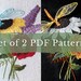 TWO Embroidery Patterns 2 PDF Patterns 2 Color Schemes - Etsy