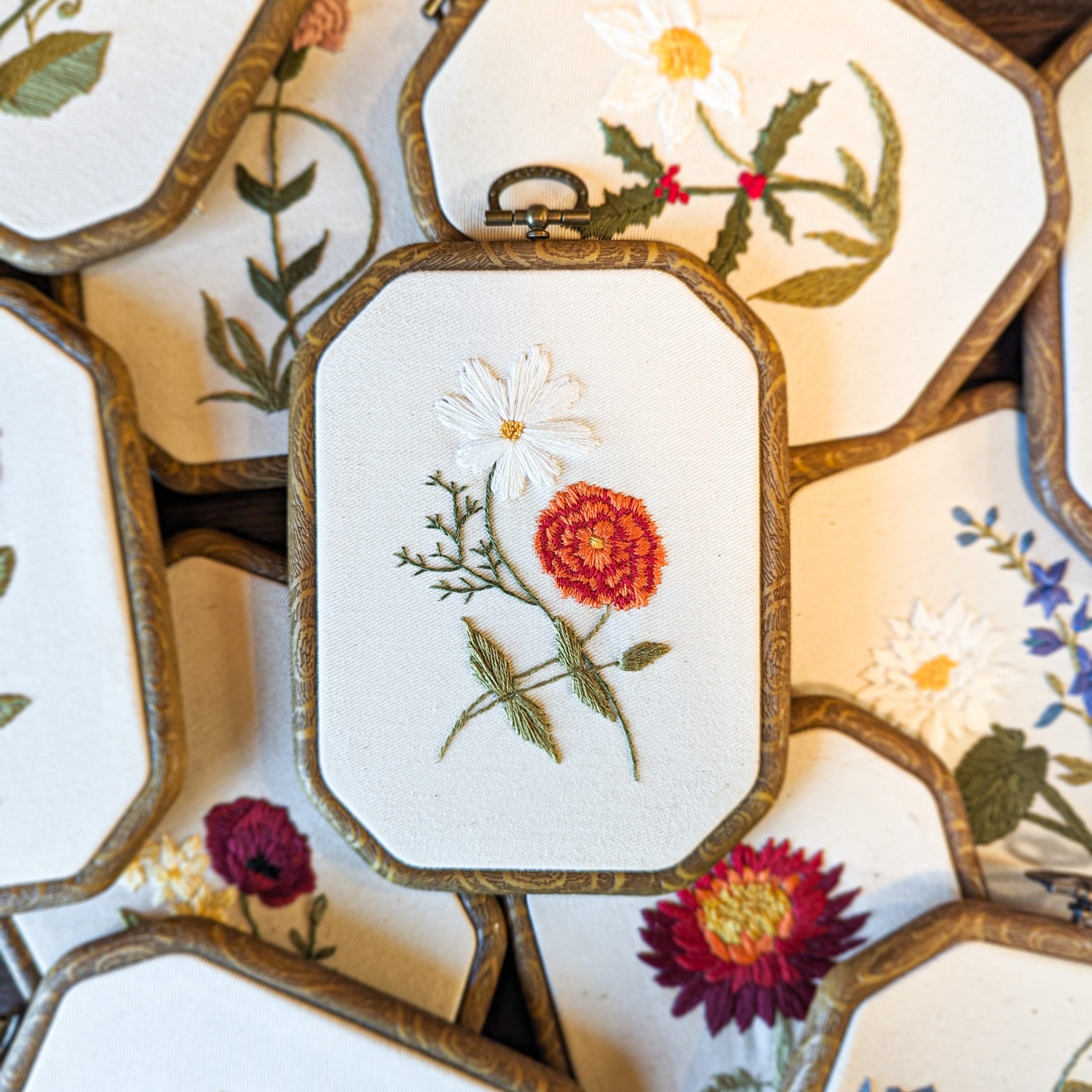 October Birth Flower Embroidery Pattern, Digital Download PDF, Floral ...