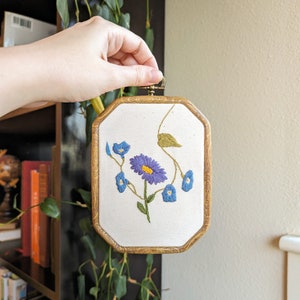 September Birth Flower Embroidery Design, Aster and Morning Glory ...