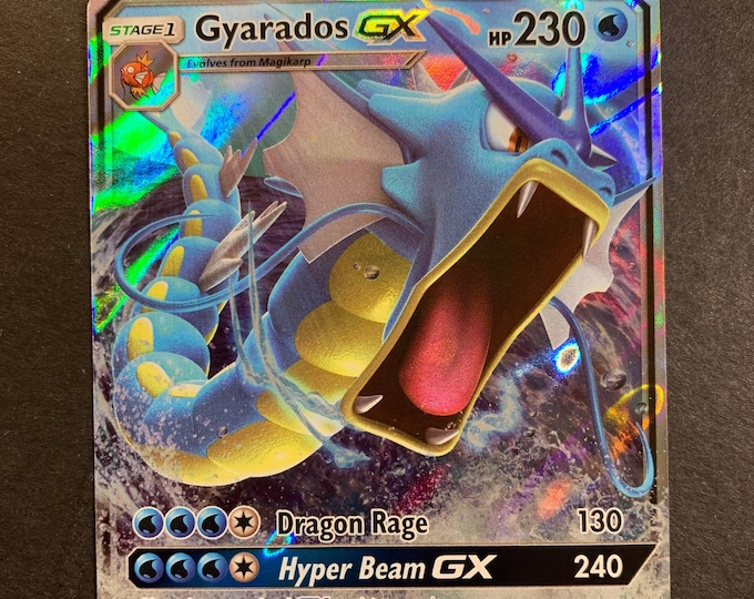 Official/authentic GYARADOS GX Ultra Rare Pokemon Card | Etsy