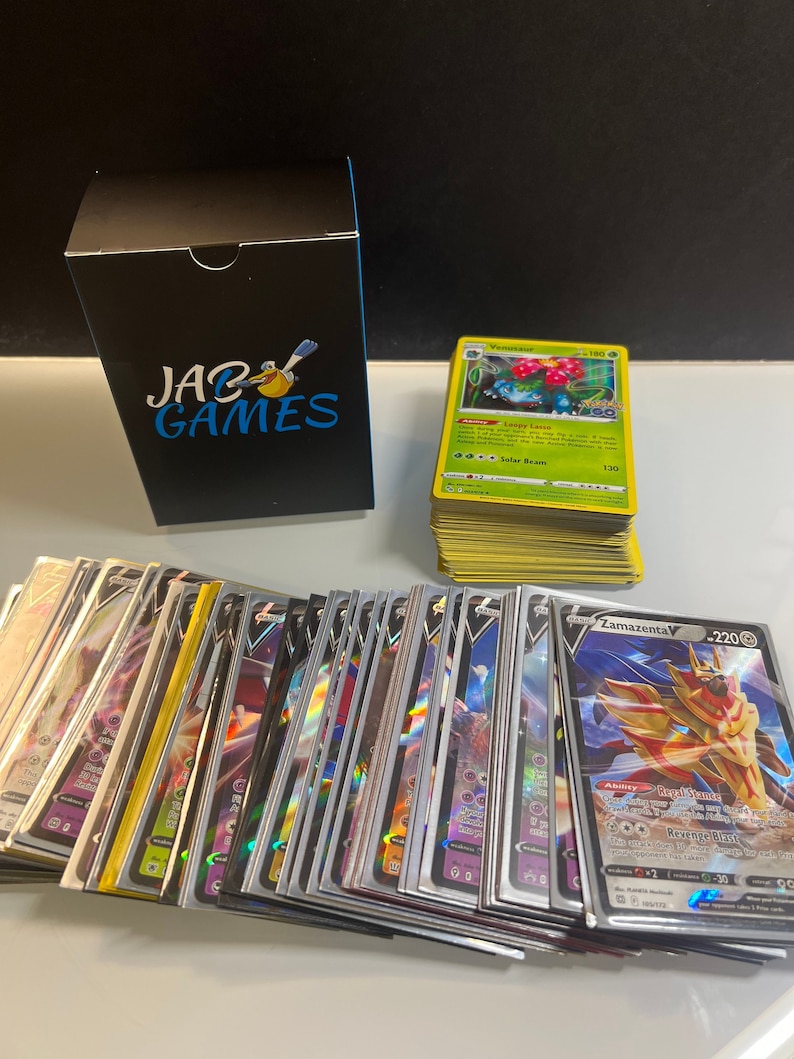 2 Ultra Rare V Pokemon Cards 75 Additional Pokemon Cards JAB Games Deck ...