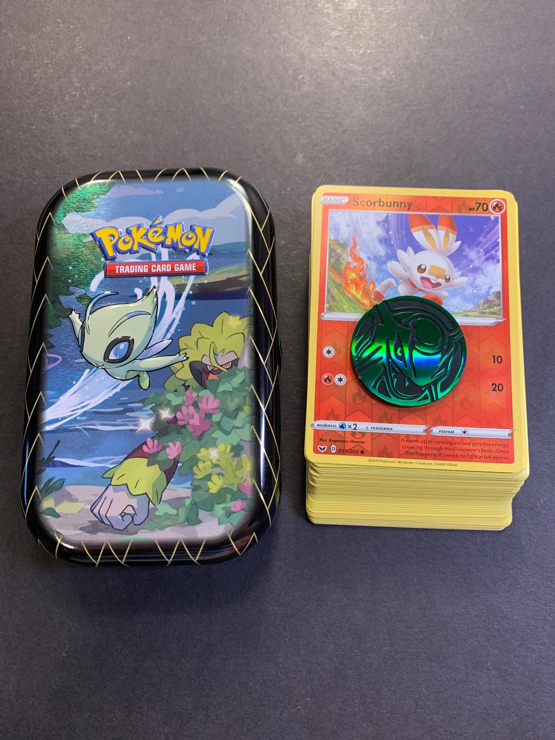 50 Official Pokemon Cards Plus Tin and Coin - Etsy