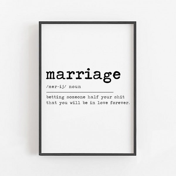 Marriage Wall Art - Etsy