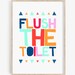 Flush the Toilet Bathroom Rules Printable Poster Kids - Etsy