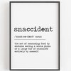 Snaccident Definition Funny Kitchen Sign Printable Wall Art Print ...